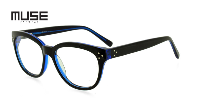 Muse Clyde Black w/Clear Blue Eyewear Frames | Glasses USA Review