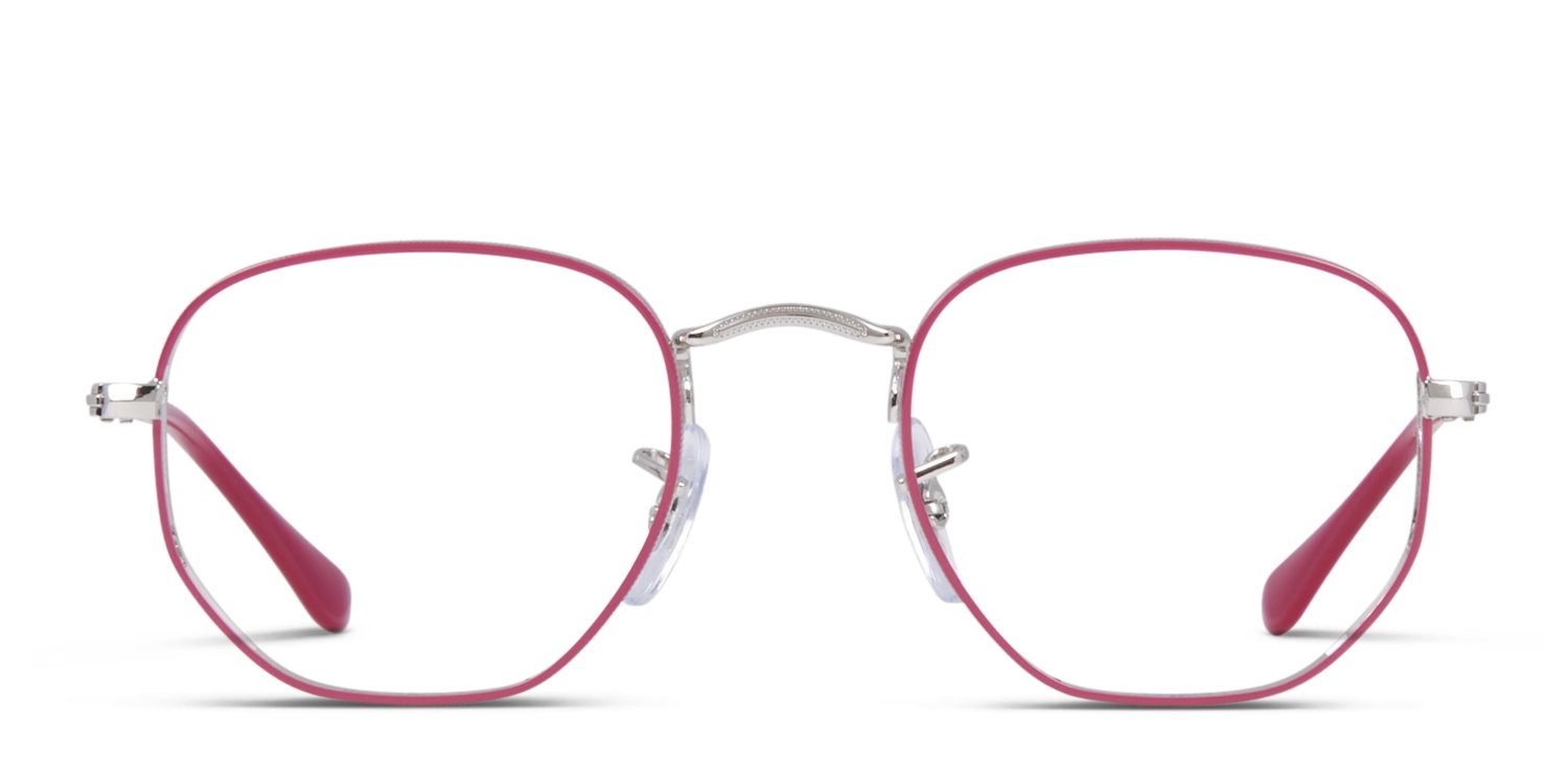 Ray-Ban RY9541V Kids Junior Hexagonal Pink/Silver Prescription Eyeglasses