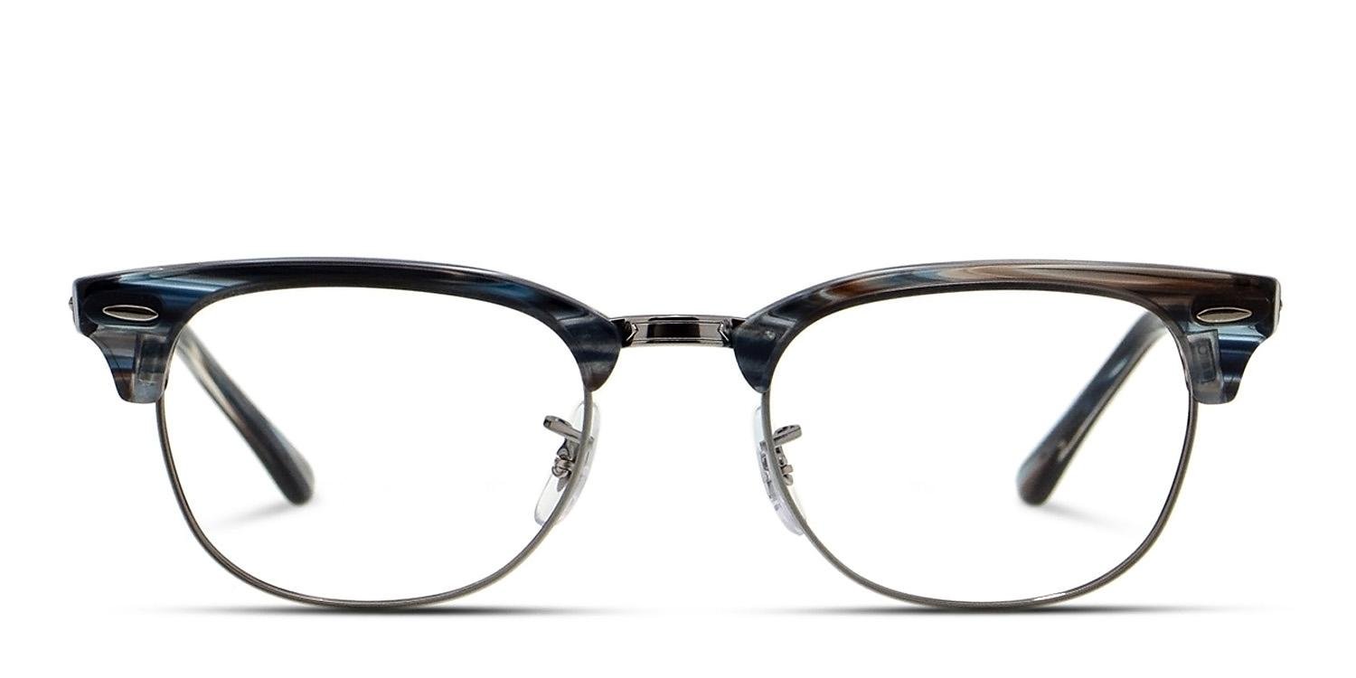 Ray-Ban 5154 Clubmaster Teal w/Gray/Silver Prescription Eyeglasses