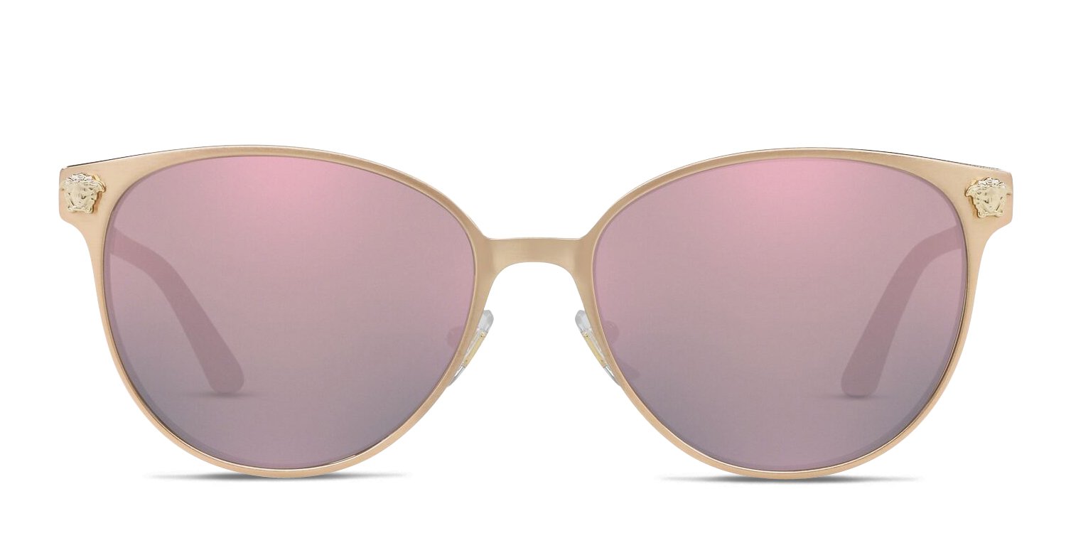 Versace VE2168 gold , pink frame with dark grey/pink mirrored lenses ...